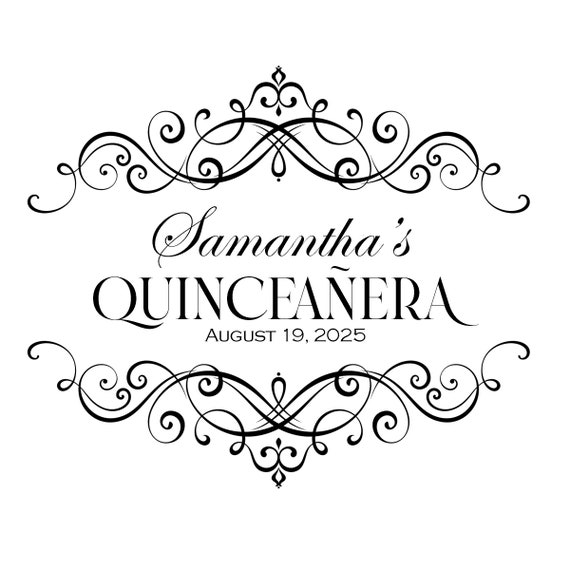 Custom Quinceanera Party Logo Invitations Sweet Sixteen - Etsy