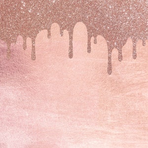 Rose Gold Dripping Glitter, Rose Gold Glitter Drips Like Frosting in ...