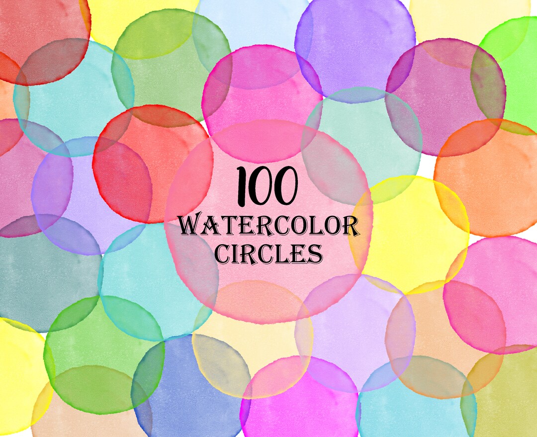 Watercolor Circles Clipart Hand Painted Watercolor Circles Clip Art PNG ...