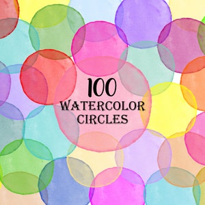 Watercolor Circles Clipart Hand Painted Watercolor Circles Clip Art PNG ...