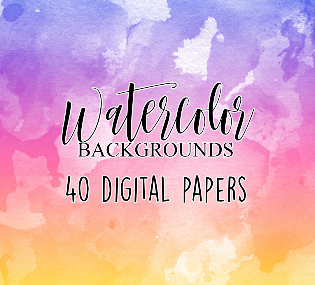 Watercolor Background Clipart #11, Pink Purple Blue Green Aqua ...