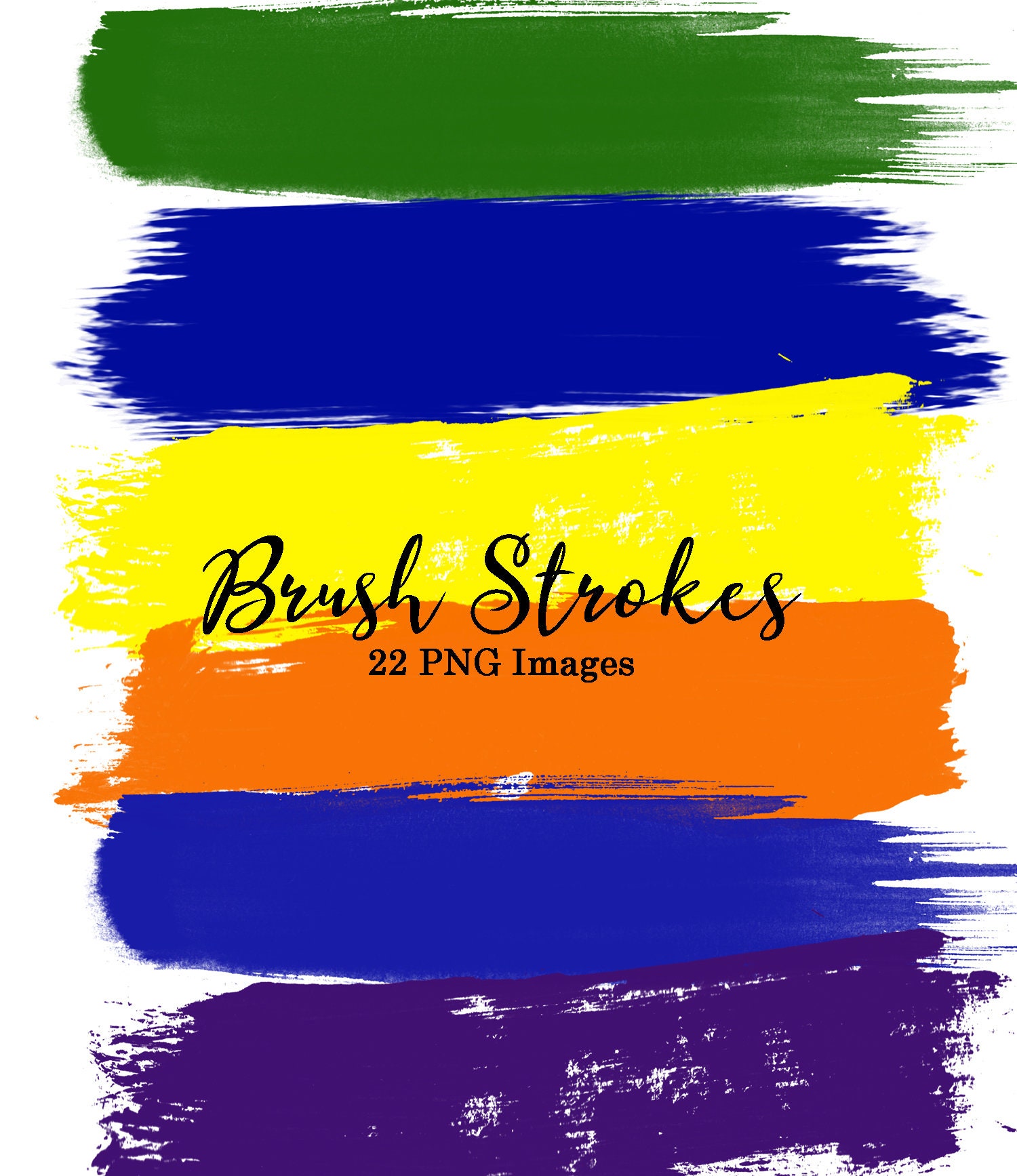 Rainbow Brush Strokes Clip Art #31 Hand Painted Clipart| Graphic ...