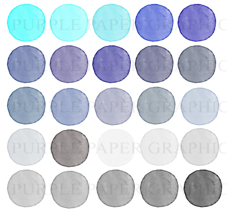 Watercolor Circles Clipart Hand Painted Watercolor Circles - Etsy