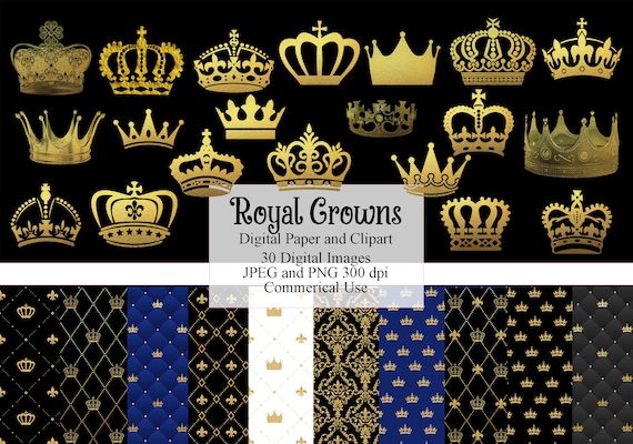Purple And Gold Crown Clipart