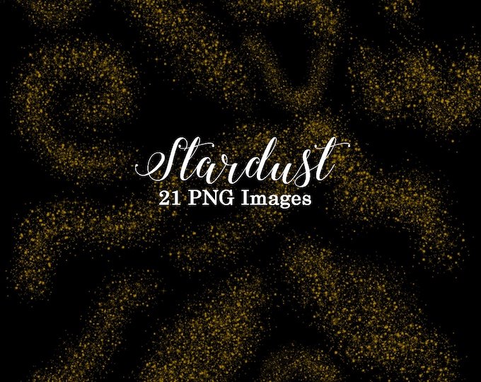 Gold Stardust Clipart, Gold Stars Clip Art, Lights Clipart, Instant ...