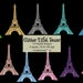Glitter Eiffel Tower Clipart, Paris, Instant Download, JPEG and PNG ...