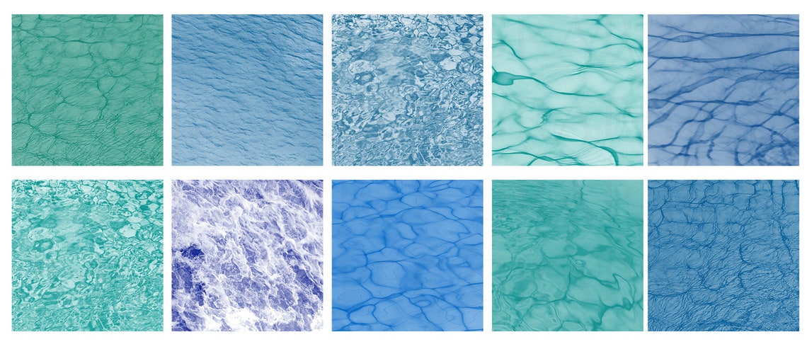 Ocean Sea Water Digital Papers Pool Water Background - Etsy