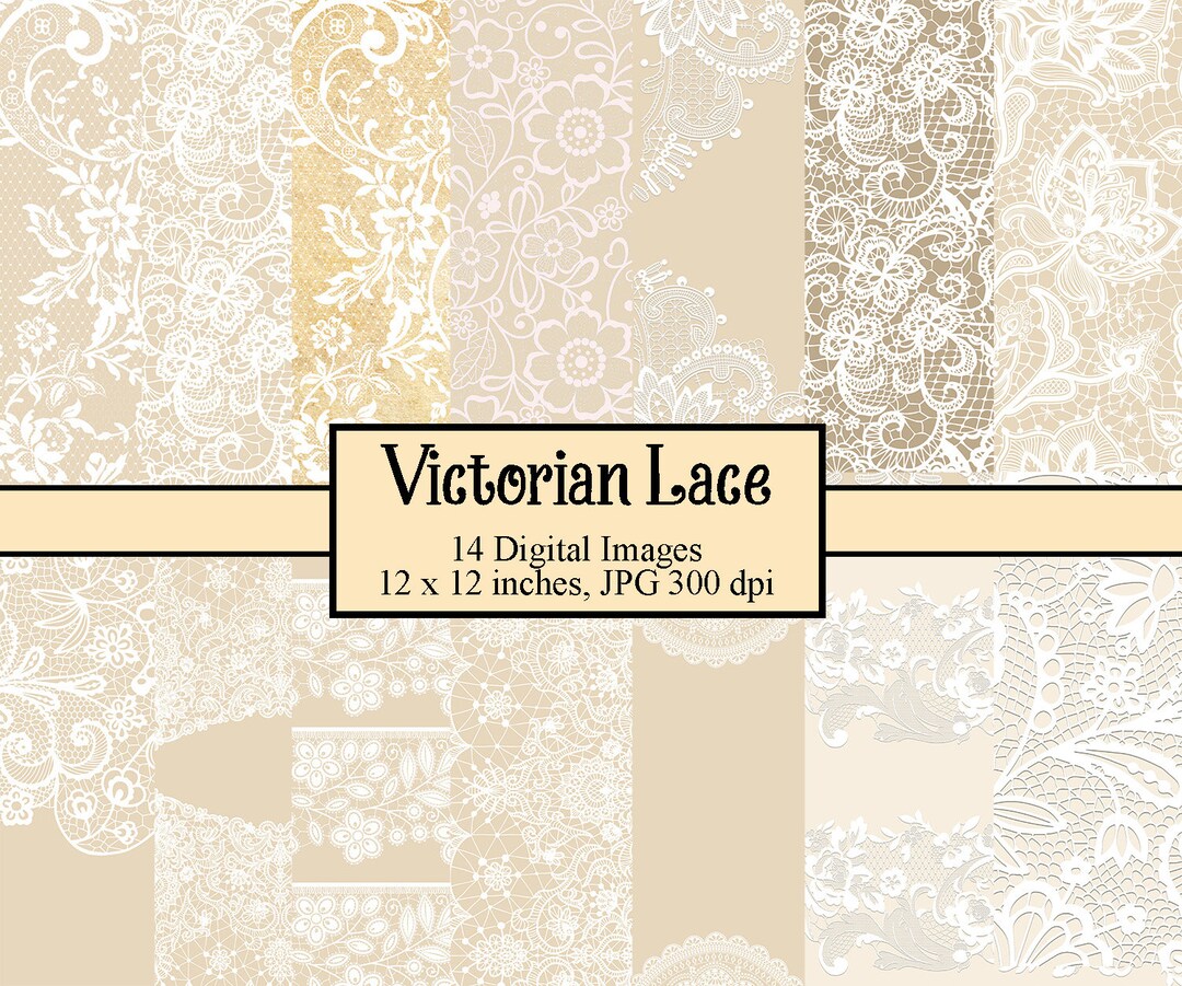 Vintage Lace, Digital Paper Antique Lace Textures, Scrapbook Paper ...