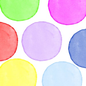 Watercolor Circles Clipart Hand Painted Watercolor Circles Clip Art PNG ...