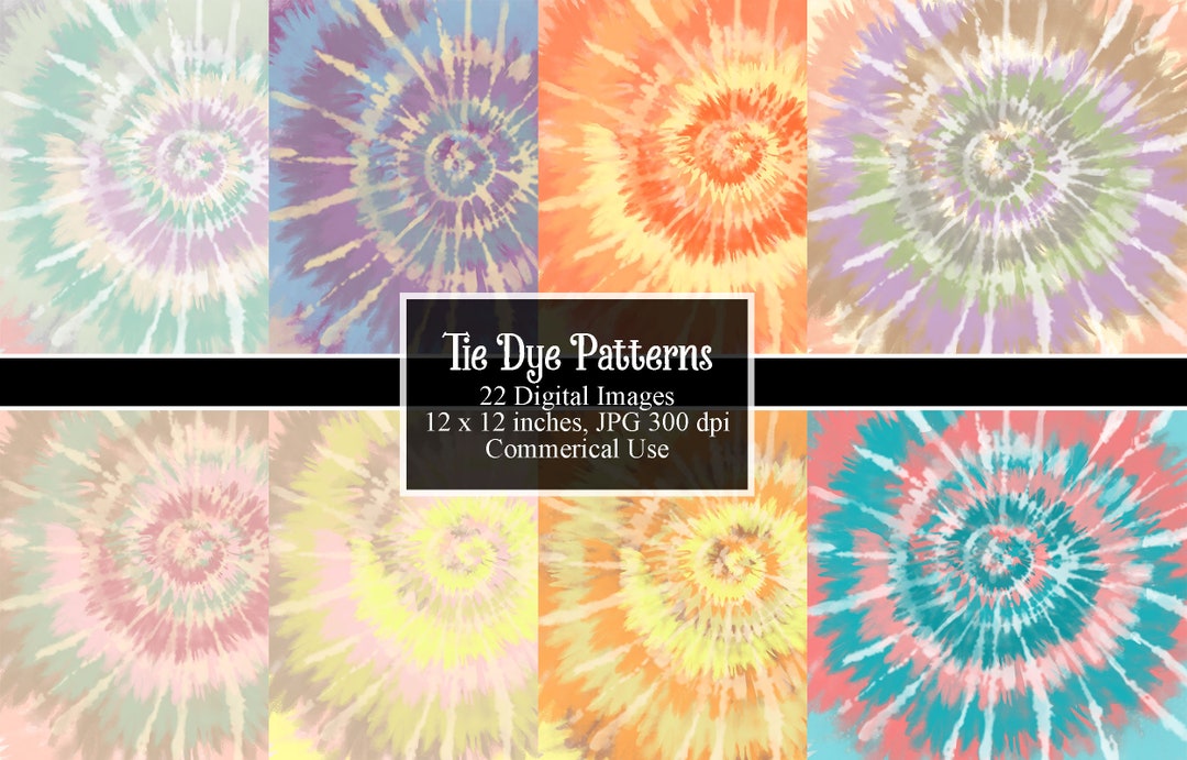 Tie Dye Digital Paper, Boho Chic, Groovy, Whimsical, Digital INSTANT ...
