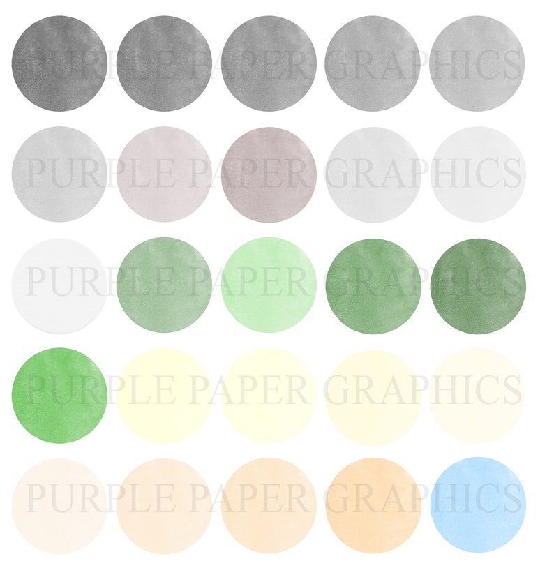 Watercolor Circles Clipart Hand Painted Watercolor Circles - Etsy