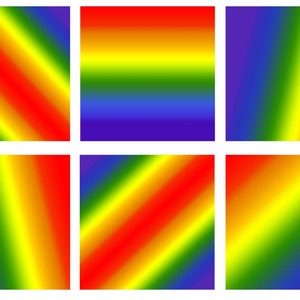 Rainbow Gradients Digital Paper, Backgrounds in Ombre, Instant Download ...