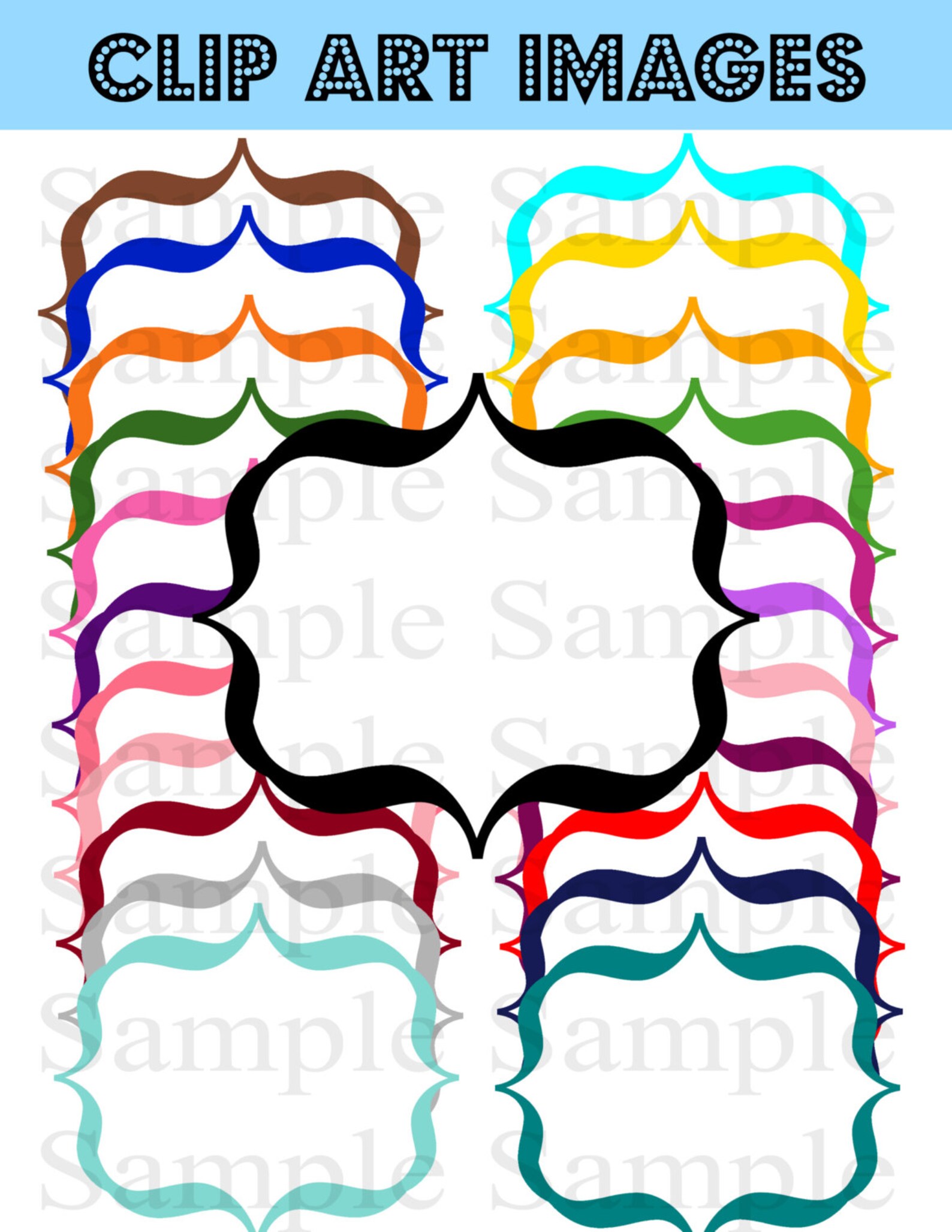 Swirl Frames, Digital Frames, INSTANT DOWNLOAD, Call Out Banners, Tag ...