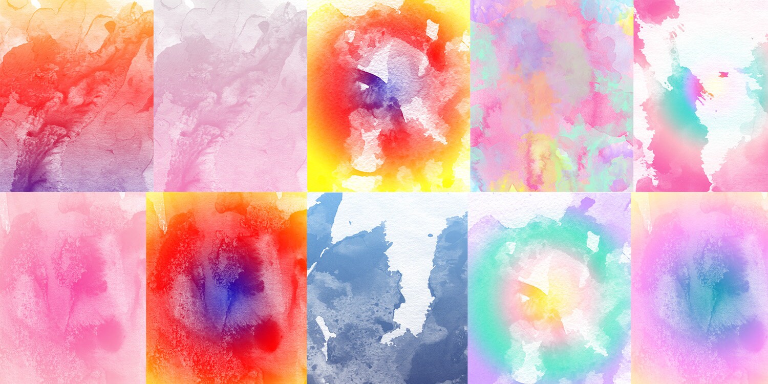 Watercolor Background Clipart Pink and Purple Watercolor - Etsy