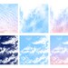 Cloudy Skies Digital Paper Pack, Clouds Background, Printable ...