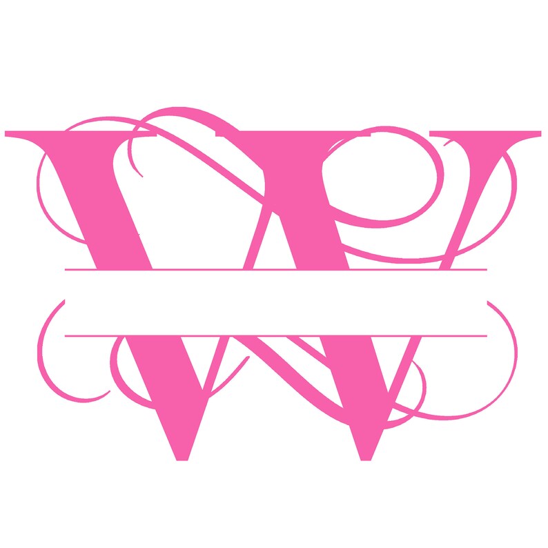 Split Monogram SVG, DXF, PNG, Jpeg, Split Monogram Frame Alphabet With ...