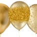 Teal and Gold Balloons Clipart Glitter Balloon PNG Digital - Etsy