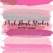 Pink Gray Brush Strokes Clip Art #38 Hand Painted Pink Glitter Foil ...