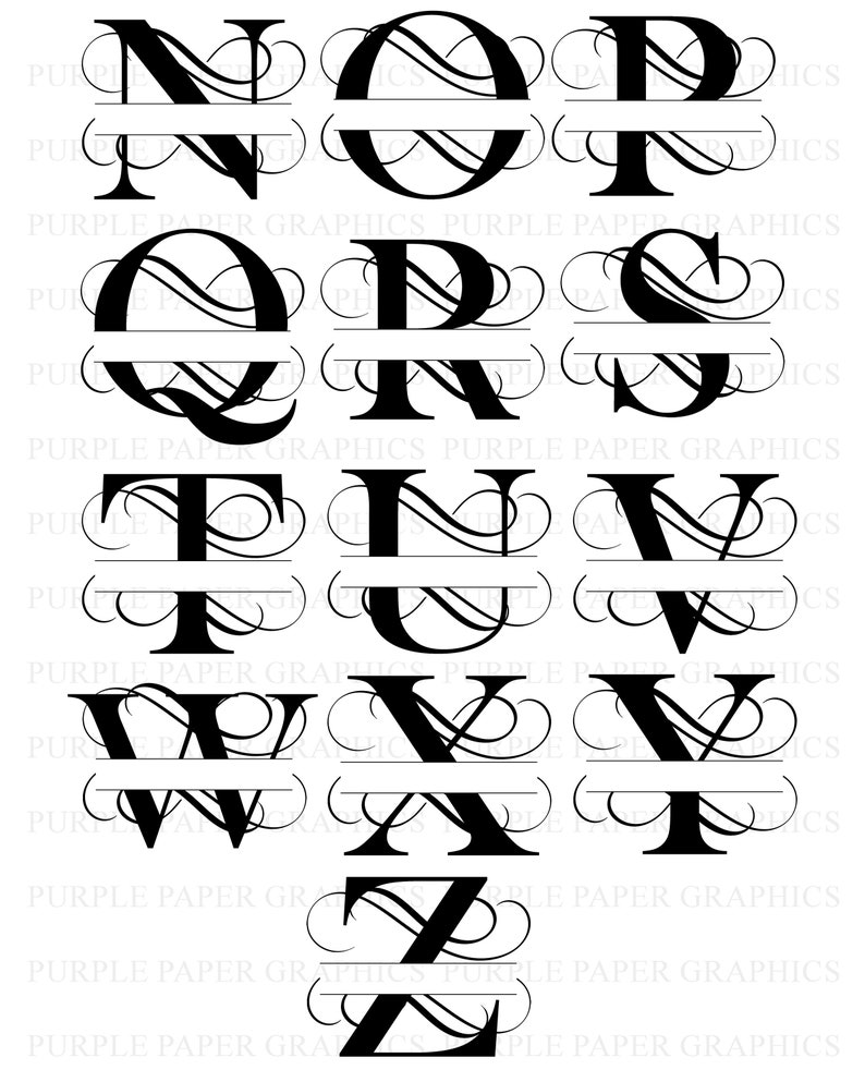 Split Monogram SVG DXF PNG Jpeg Split Monogram Frame - Etsy