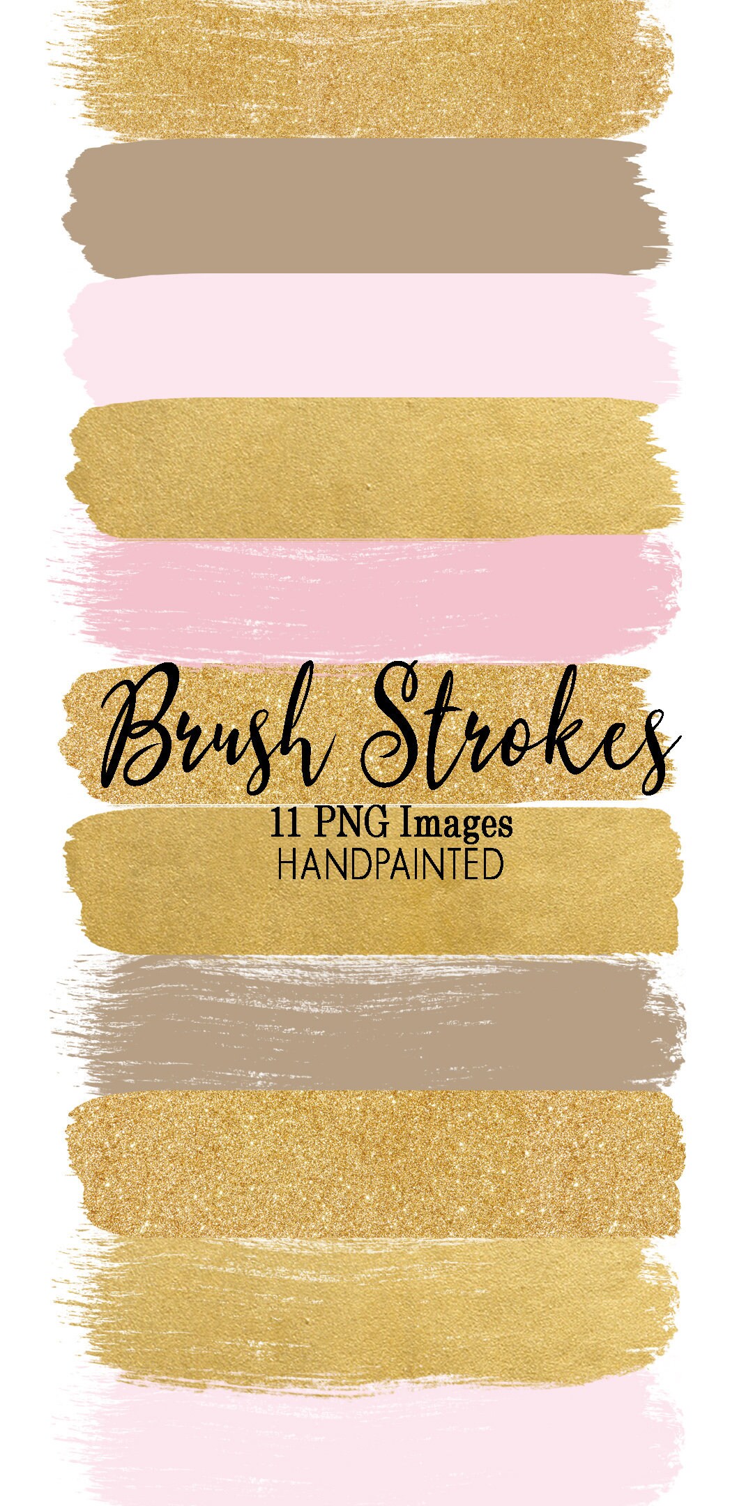Watercolor Brush Strokes Clip Art 6 Primary Pastel Rainbow - Etsy