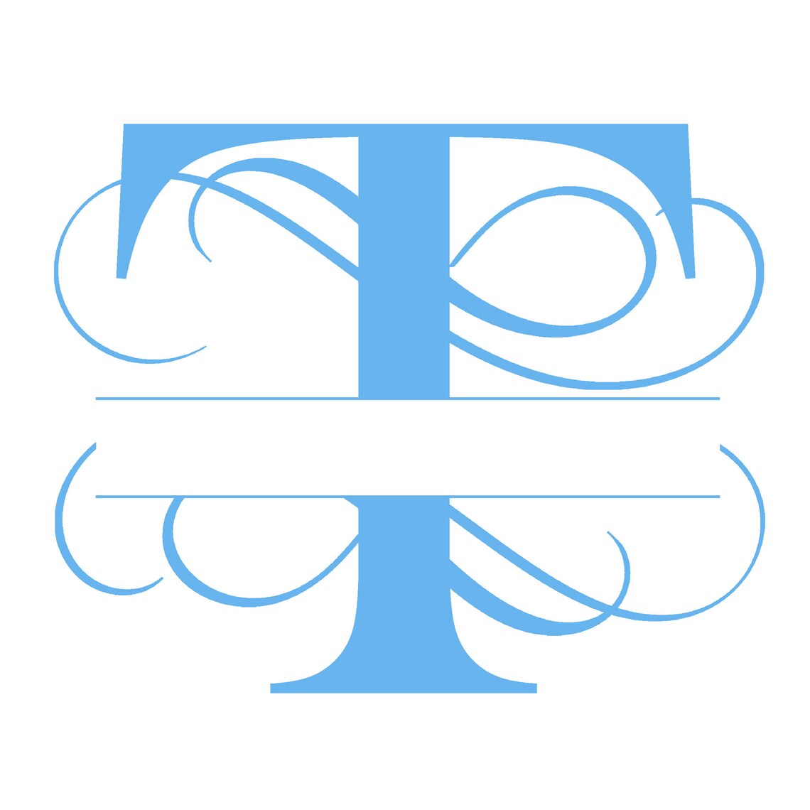 Split Monogram SVG DXF PNG Jpeg Split Monogram Frame - Etsy