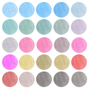 Watercolor Circles Clipart Hand Painted Watercolor Circles Clip Art PNG ...