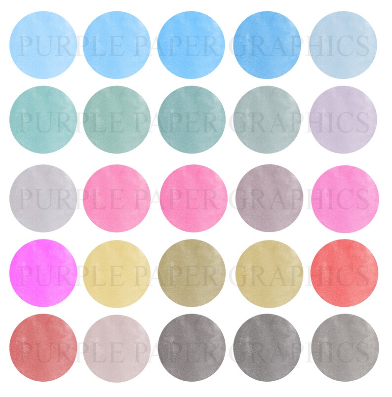 Watercolor Circles Clipart Hand Painted Watercolor Circles - Etsy