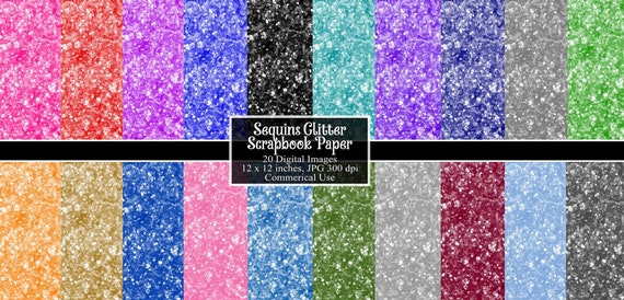 Sequins Glitter Digital Paper Pack INSTANT DOWNLOAD | Etsy