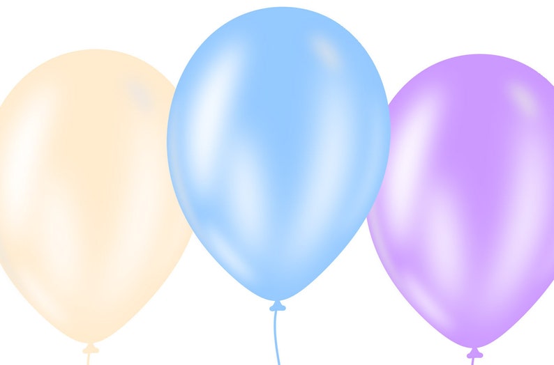 Pastel Glitter Balloons Clipart Pastels Glitter Sparkle Etsy