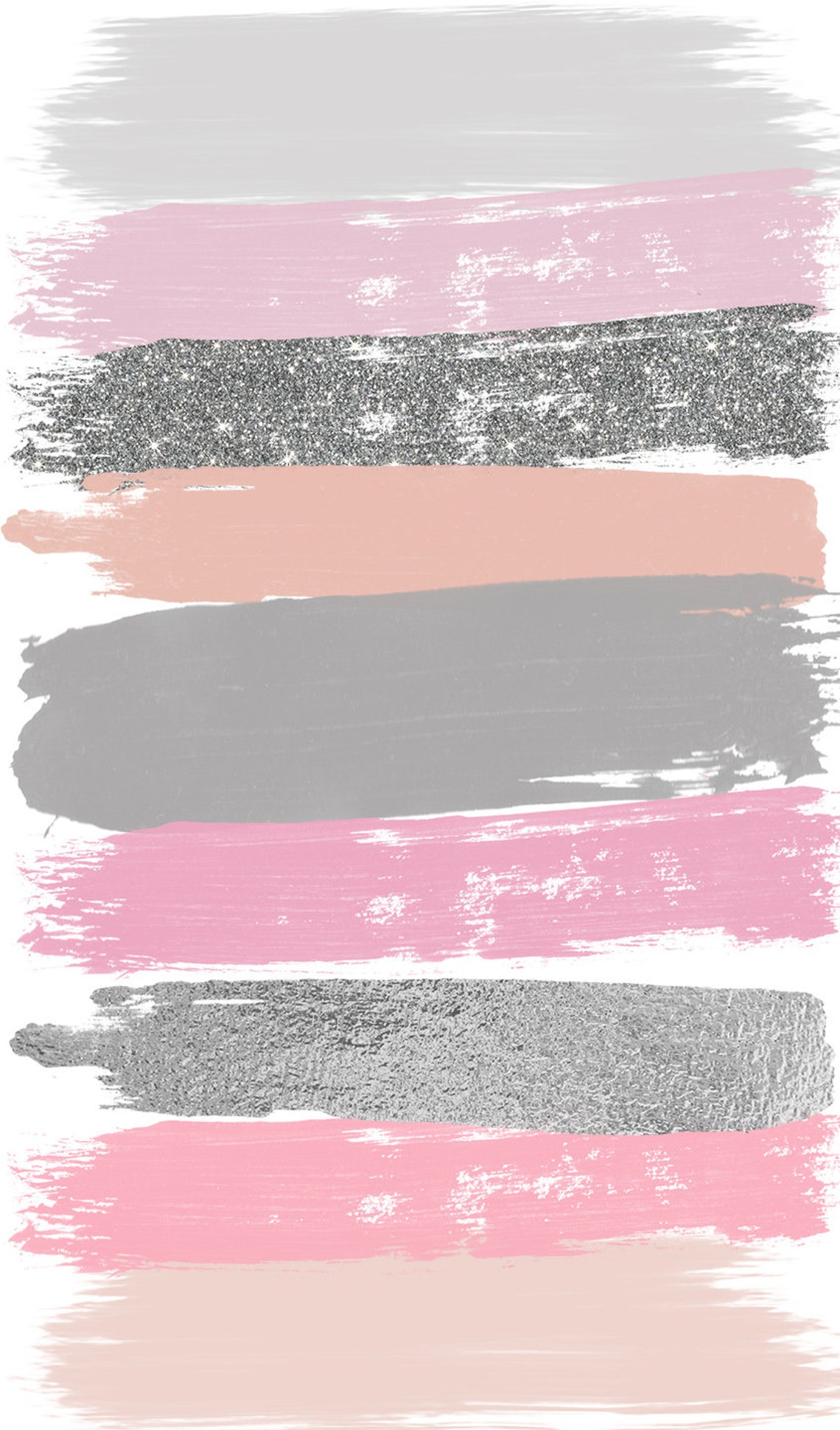 Pink Gray Brush Strokes Clip Art #27 Hand Painted Pink Glitter Foil ...