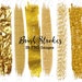 Gold Glitter Foil Marble Brush Strokes Clip Art #61 | Hand Painted ...