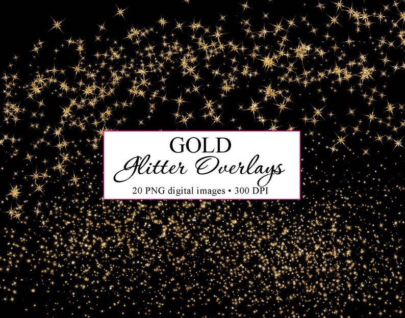 Gold Star Clusters Clipart Gold Stardust Gold Stars Clip | Etsy