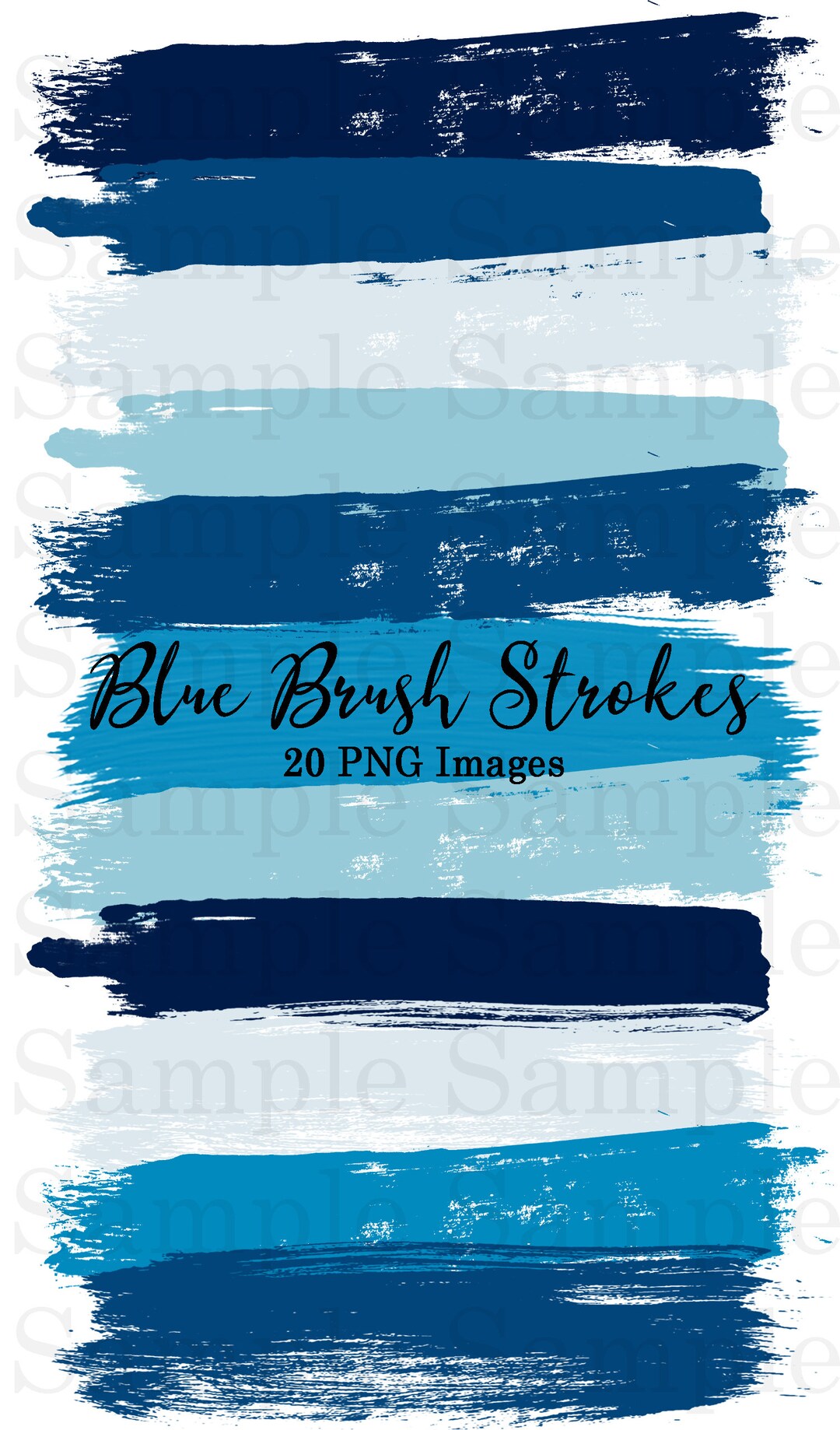 Blue Brush Strokes Clip Art #47 | Hand Painted Colors, Graphic Design ...