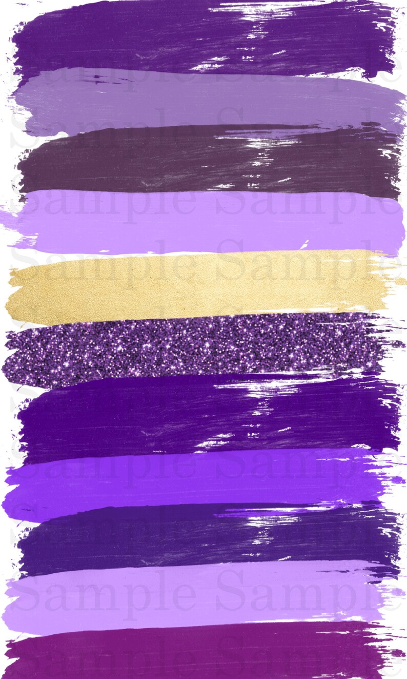 Brush Strokes Clip Art #19 Hand Painted Purple Violet Lavender Glitter ...