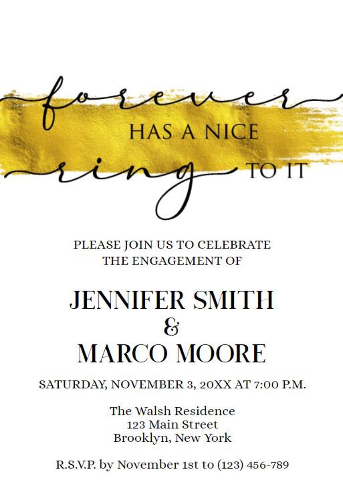 Engagement Party Invitation Printable Editable Invitation - Etsy