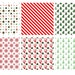 Christmas Scrapbook Paper Paper, Seamless Patterns, Red and Green ...