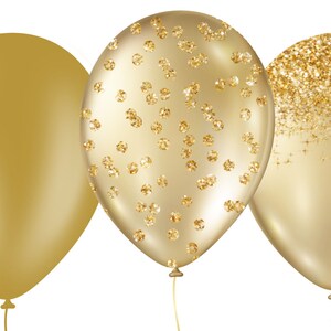 Blush Pink and Gold Glitter Balloons Clipart, Glitter Sparkle Confetti ...