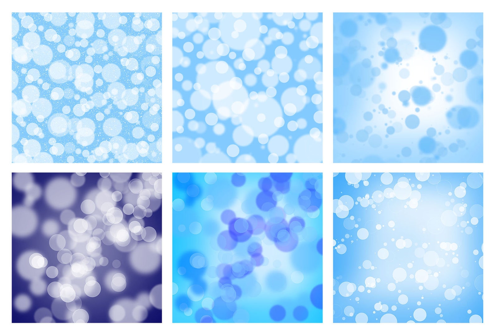 Blue Bokeh Digital Paper Printable Backgrounds Bokeh Lights | Etsy