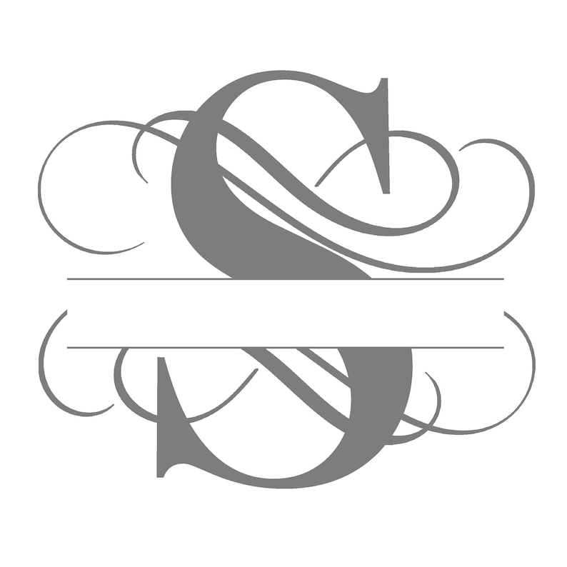 Split Monogram SVG DXF PNG Jpeg Split Monogram Frame - Etsy