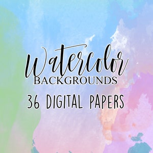 Watercolor Background Clipart #10, Pink Purple Blue Green Aqua ...