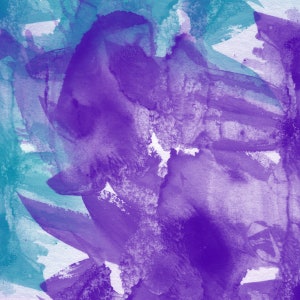 Teal and Purple Watercolor Background Clipart, Watercolor Brush Clip ...