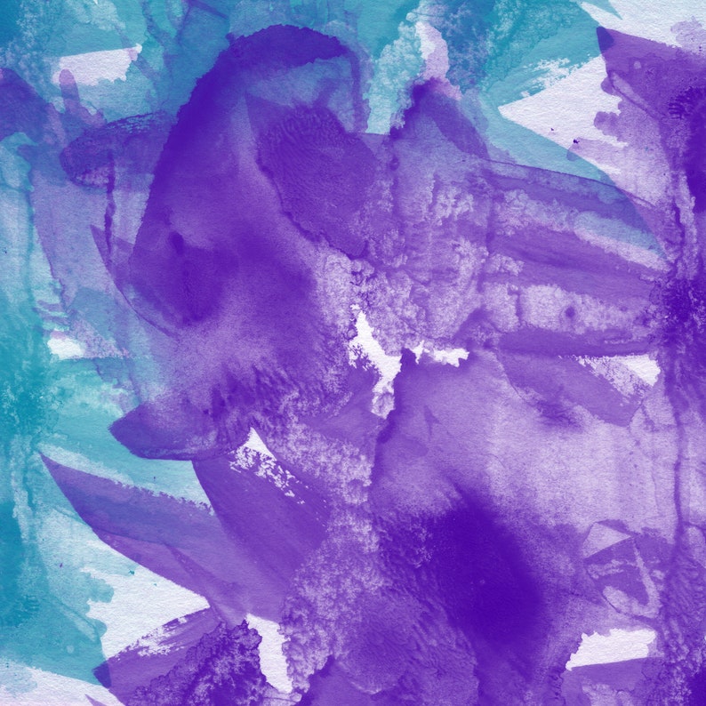 Teal and Purple Watercolor Background Clipart Watercolor | Etsy