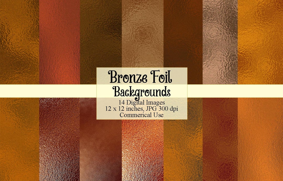 Bronze Foil Digital Paper, Foil Textures, Shimmer, Printable ...