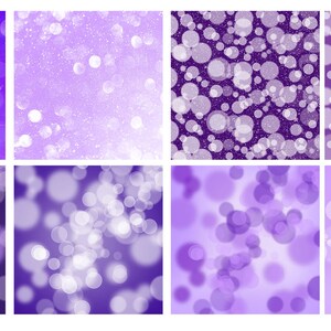 Purple Bokeh Digital Paper, Printable Backgrounds Bokeh Lights, Fairy ...