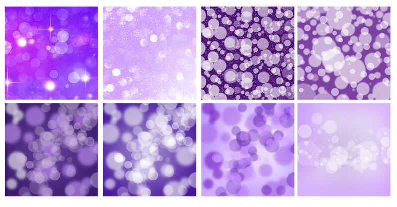Purple Bokeh Digital Paper Printable Backgrounds Bokeh | Etsy