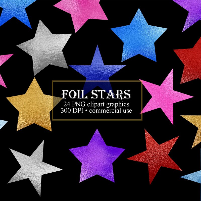 Stars Clipart - Etsy