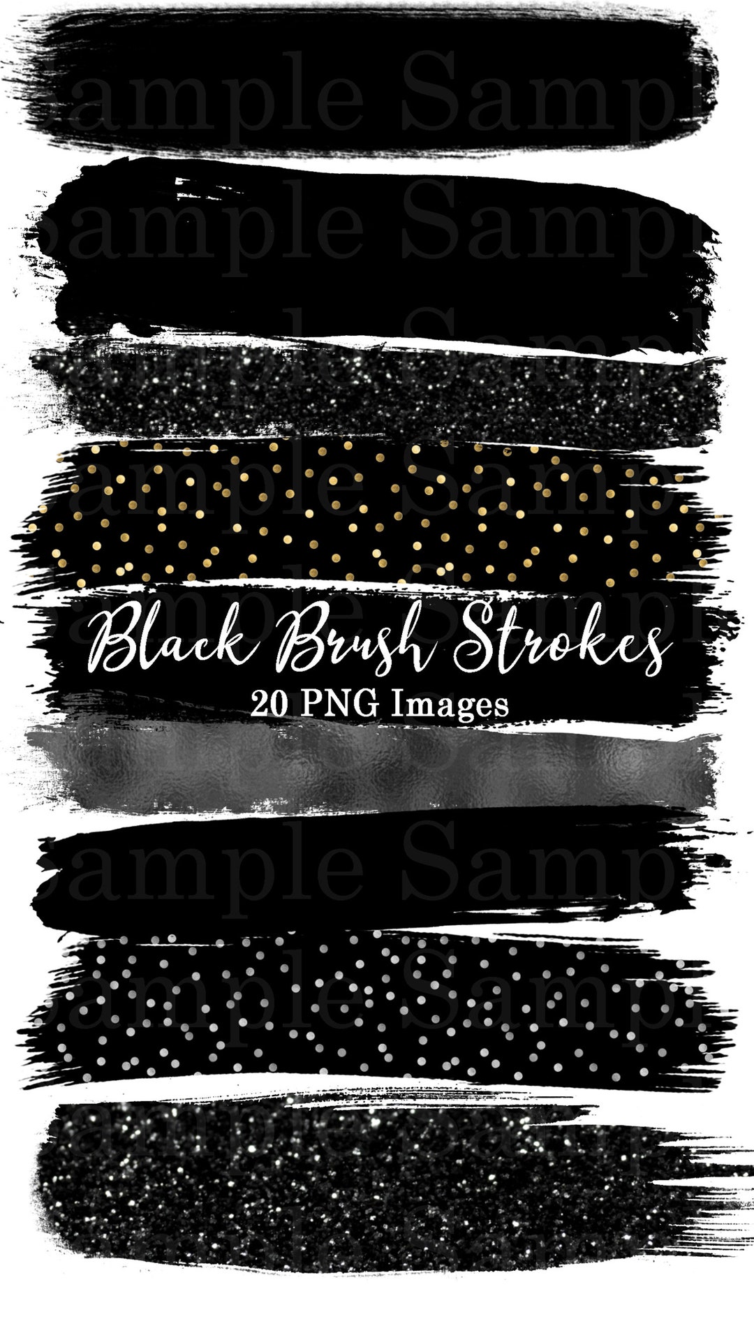 Black Brush Strokes Clip Art #52 | Hand Painted Colors, Graphic Design ...