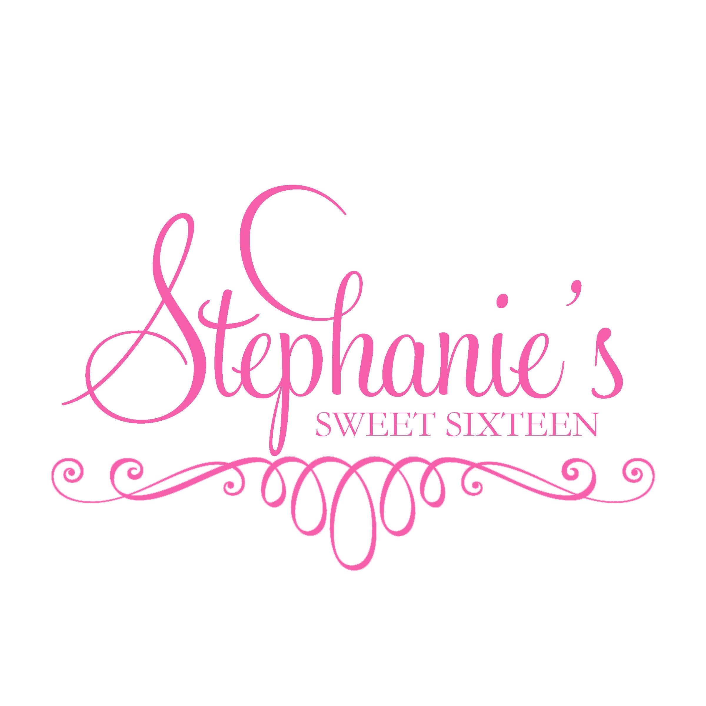 Custom Sweet 16 Party Logo 4 Invitations Sweet Sixteen | Etsy