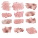 Rose Gold Foil and Glitter Watercolor Brush Strokes Clip Art 14 Hand ...