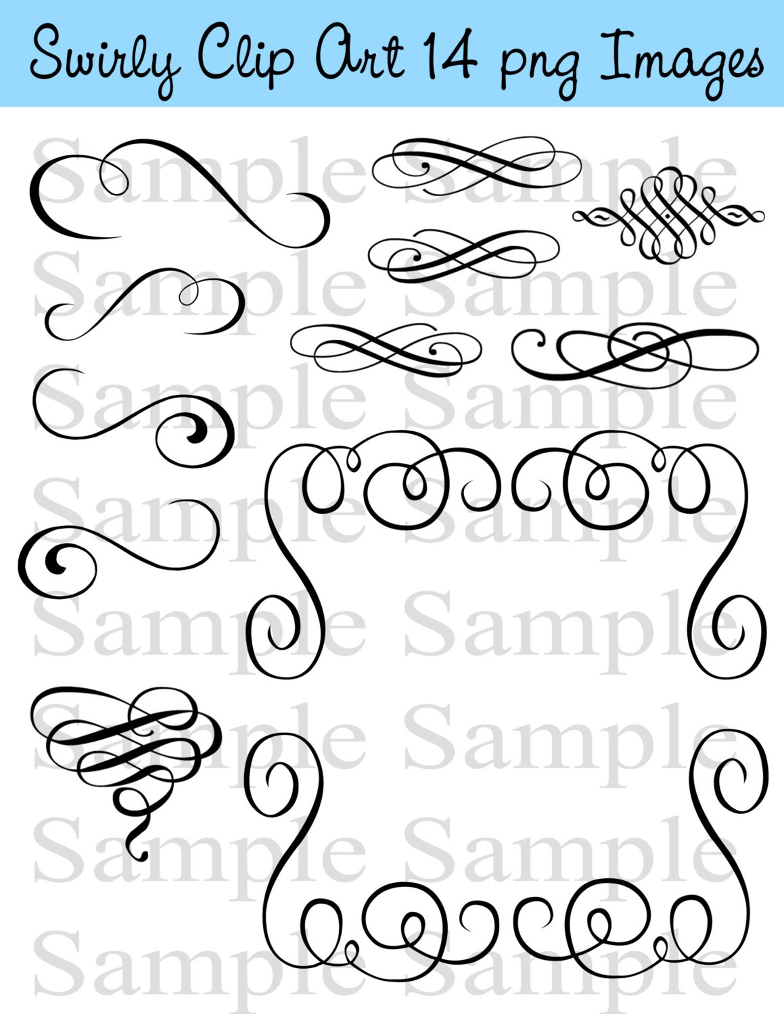 Super Swirls Clipart Package 112 Images Wedding Clipart INSTANT ...